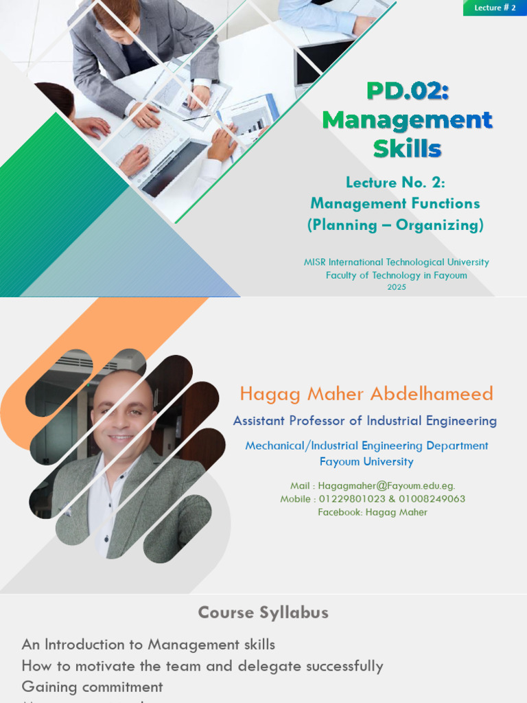 L2 - Industrial Automation - Management Skills - Planning - Organizing ...