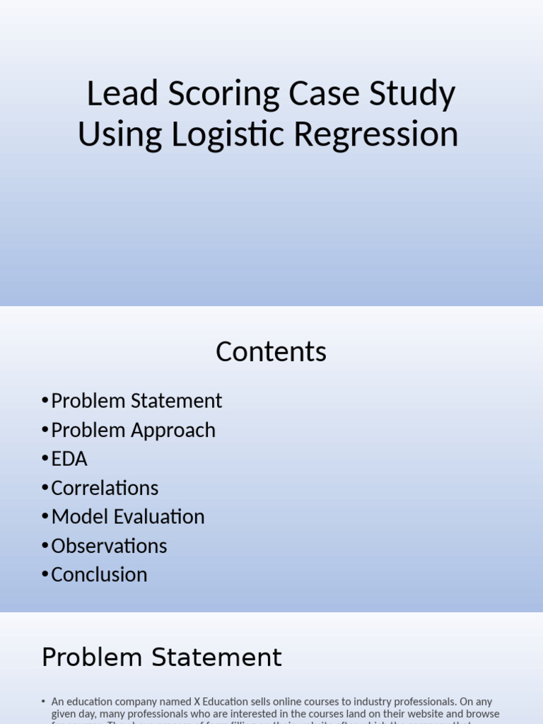 Case - Study - Logistic Regression Updated | PDF | Scatter Plot | Mean
