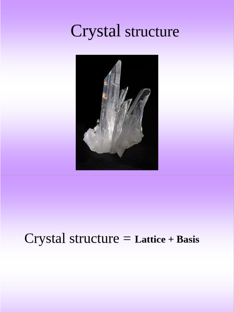 Crystal Structure | PDF | Crystal Structure | Crystal