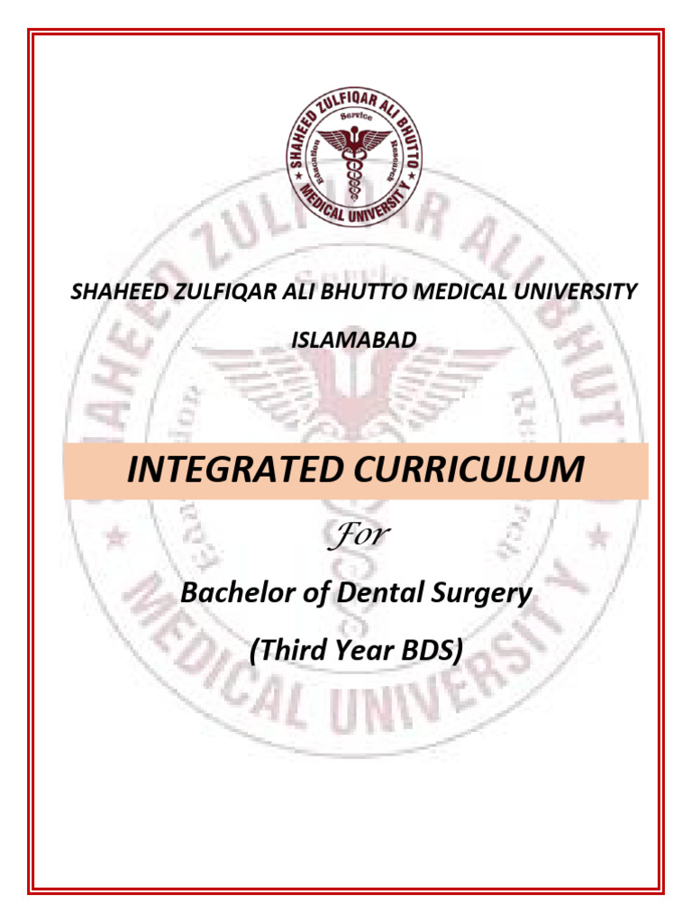 BDS 3rd Year Curriculum Guide | PDF | Periodontology | Medical Specialties