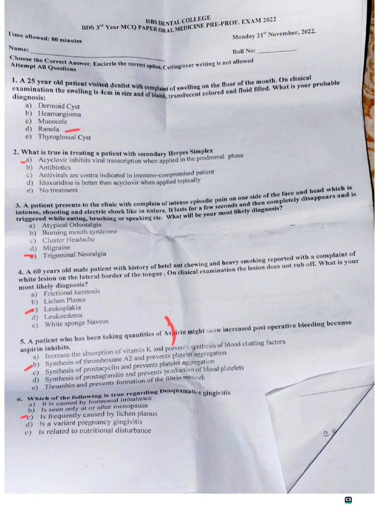 Oral Med Preproff 2022 Corrected | PDF