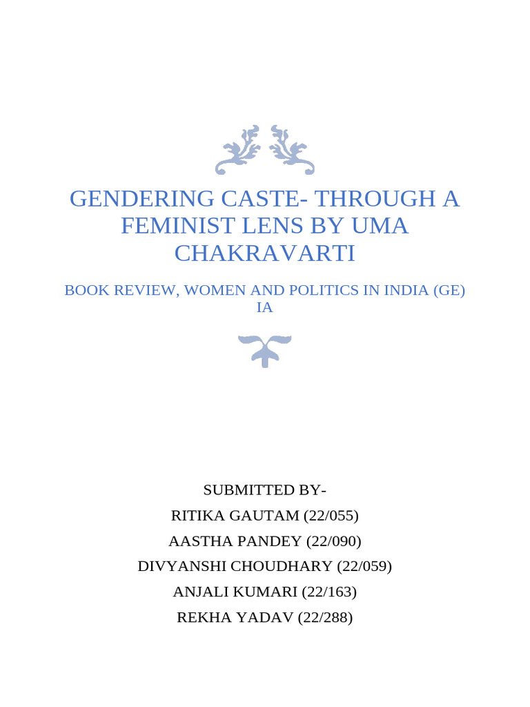 Gendering Caste | PDF | Caste | Intersectionality