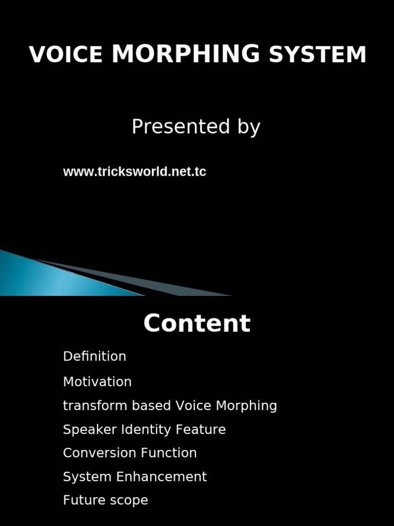 Voice Morphing | PDF | Human Voice | Applied Mathematics