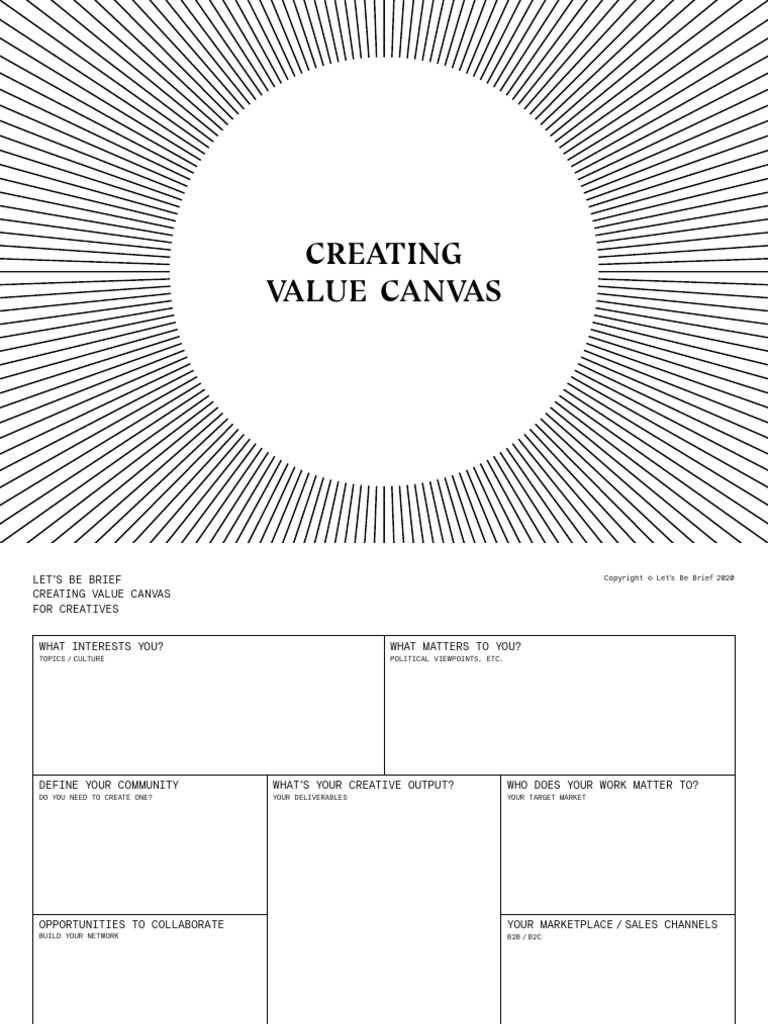 Lets Be Brief-Creating-Value-Canvas | PDF | Business