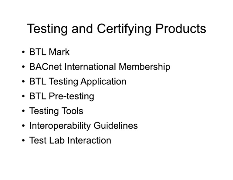 Testing and Certifying Products | PDF