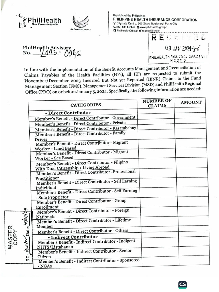 Philhealth Advisory No. 2023-0045 | PDF