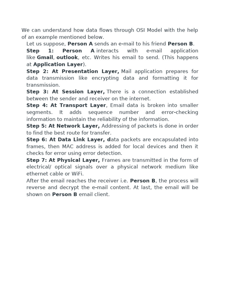 Cool Example of OSI Layer | PDF