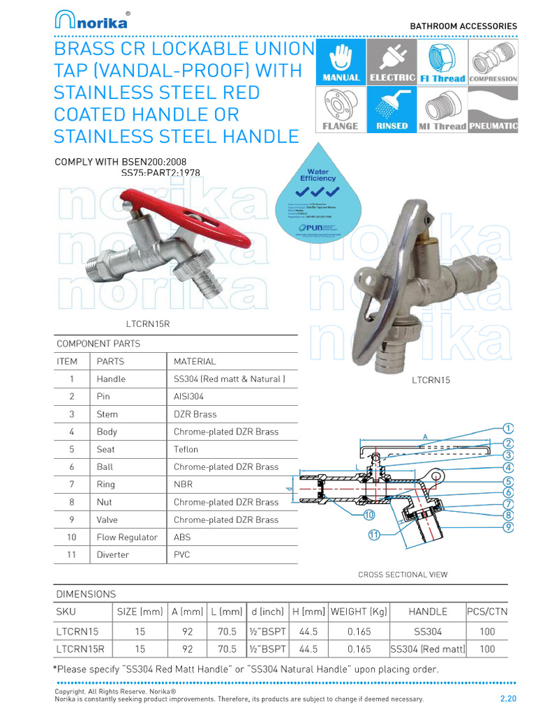 Lockable Tap Catalogue | PDF