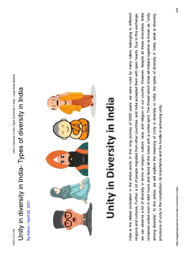 Unity in Diversity Reading | PDF