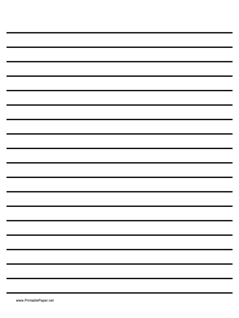 Low-Vision Writing Paper-Half Inch | PDF