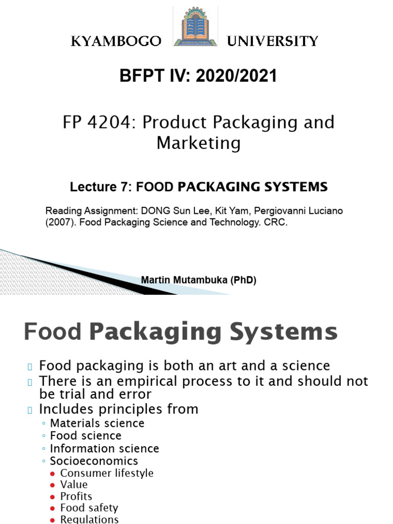 Food Packaging Systems Overview | PDF | Packaging And Labeling | Marketing