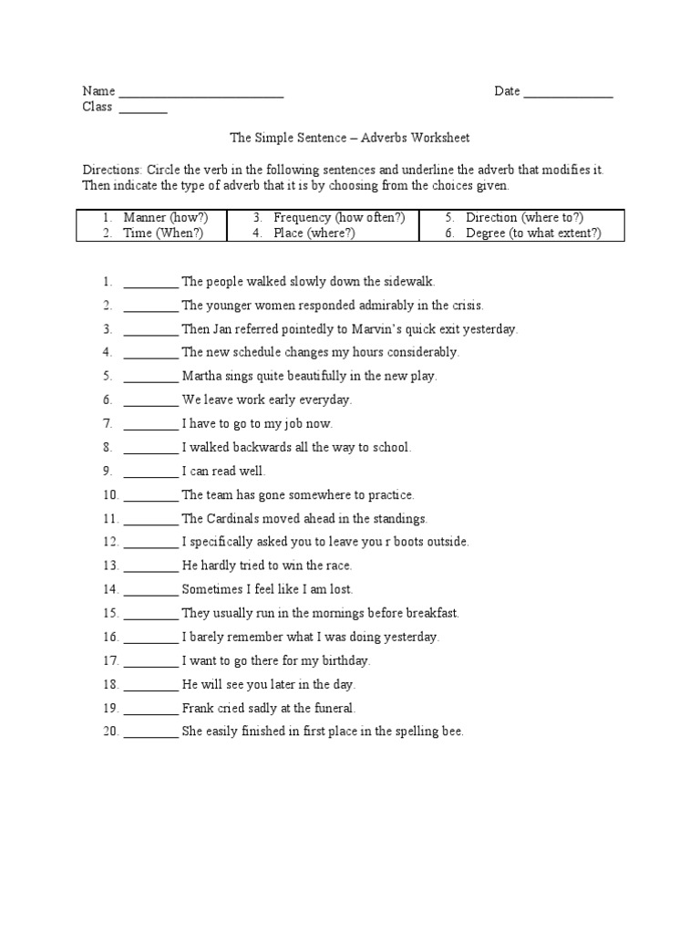 Adverbs and Prepositions Worksheet | PDF | Language Arts & Discipline
