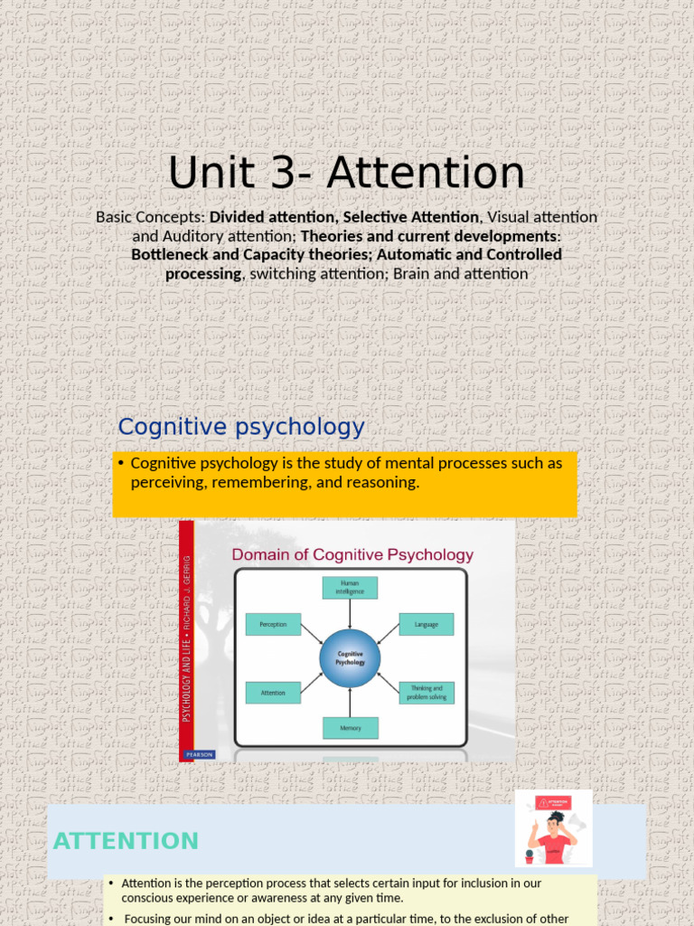 Understanding Attention in Psychology | PDF | Attention | Cognitive Science