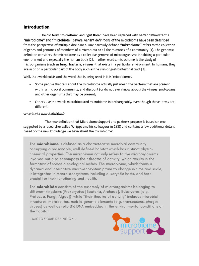 Page 1 Microbiome Intro | PDF