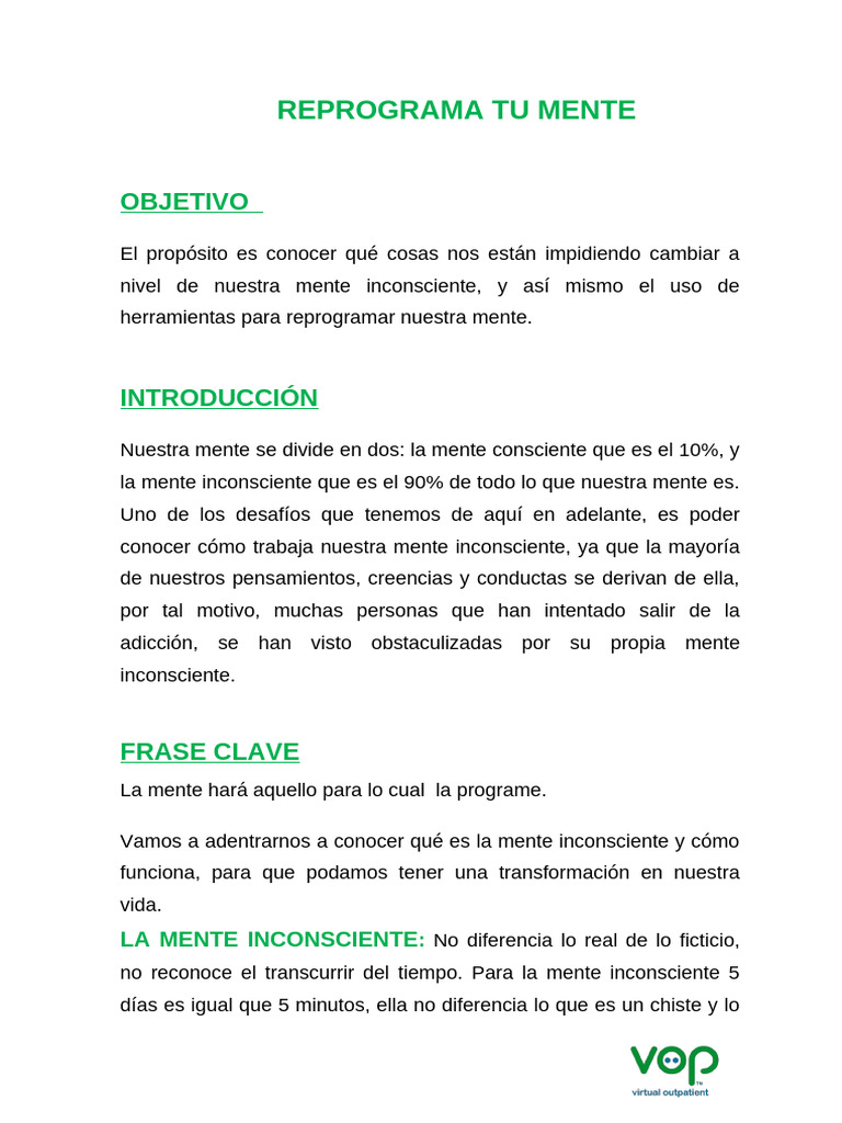 Reprograma Tu Mente | PDF | Mente | Mente inconsciente