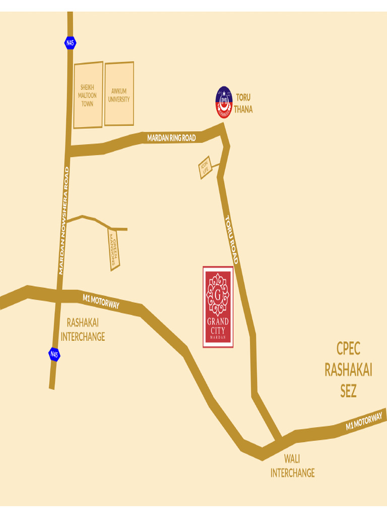 04 GRAND CITY MARDAN Location Map | PDF