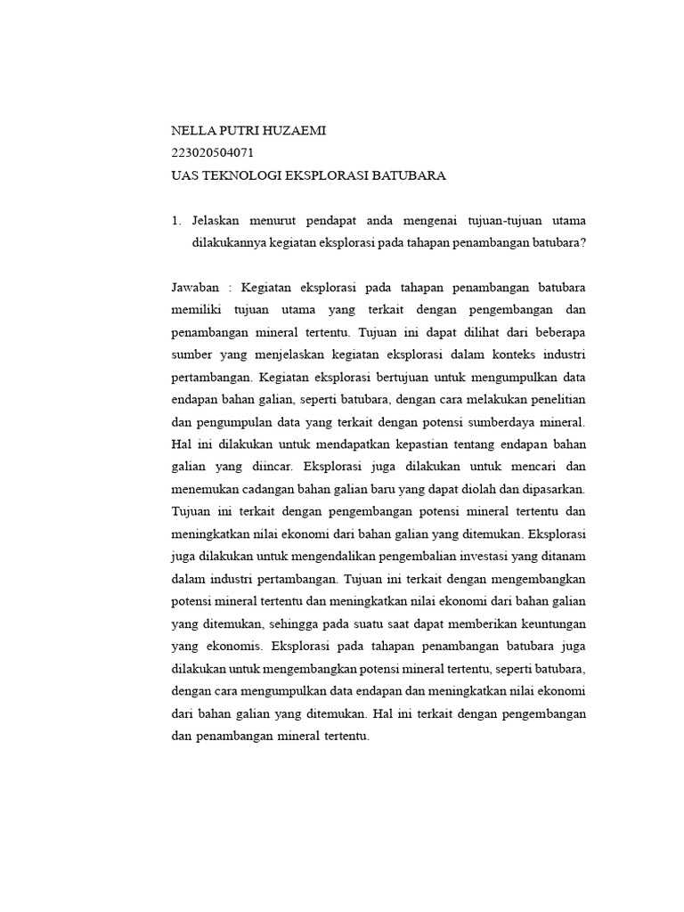 Nella Putri Huzaemi Uas Teb | PDF