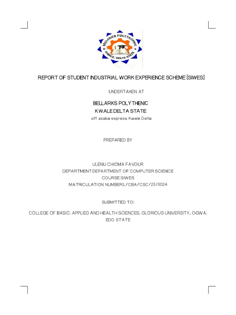 A REPORT OF STUDENT INDUSTRIAL WORK EXPERIENCE SCHEME - Phoenix | PDF