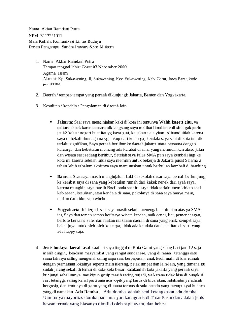 Akbar Ramdani Putra 3112221011, Tugas KLB | PDF | Agama & Spiritualitas