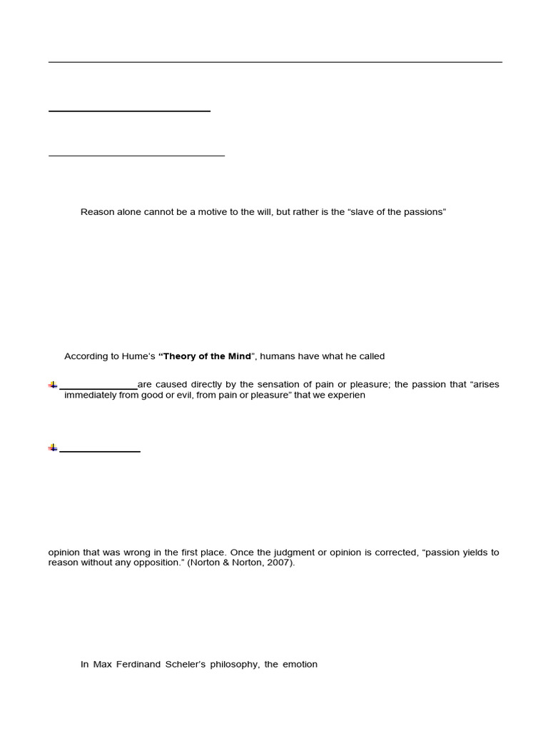 Ethics Unit 3 The Act Final | PDF | Reason | David Hume