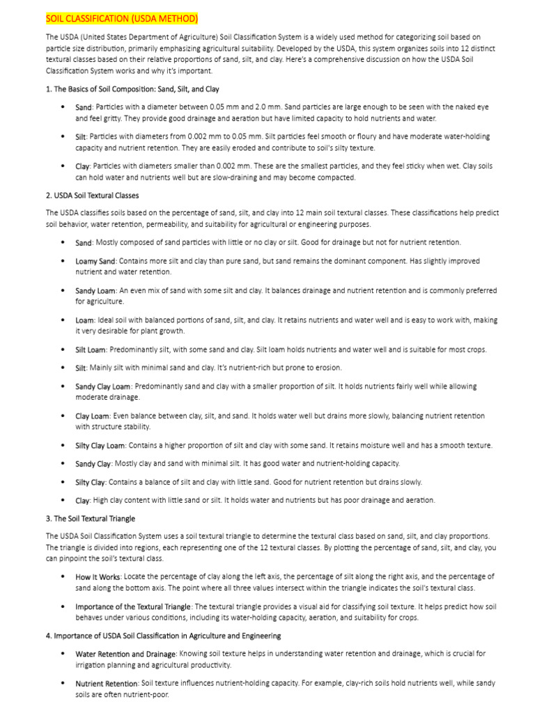 Soil Classification (USDA Method) | PDF | Loam | Soil