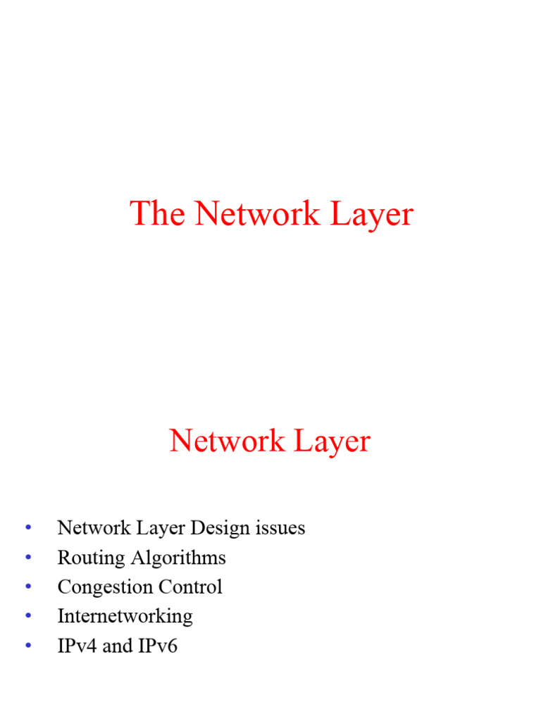 4a Network Layer | PDF | Computer Network | Network Congestion