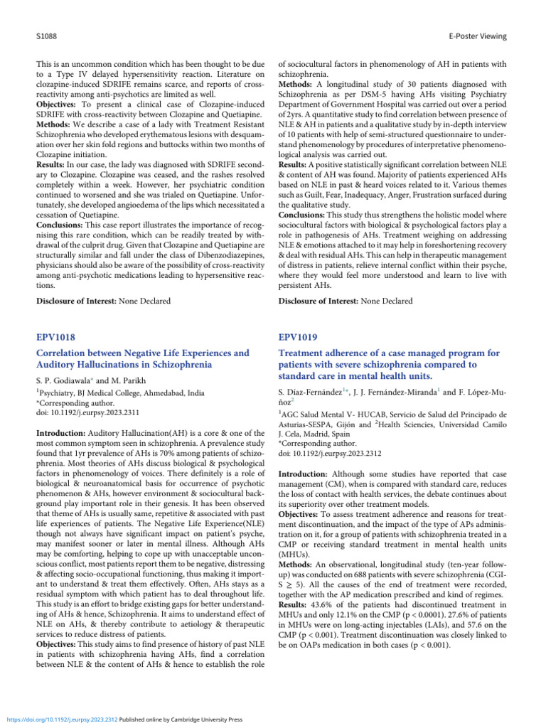 Treatment Adherence of A Case Managed Program For Patients With Severe ...