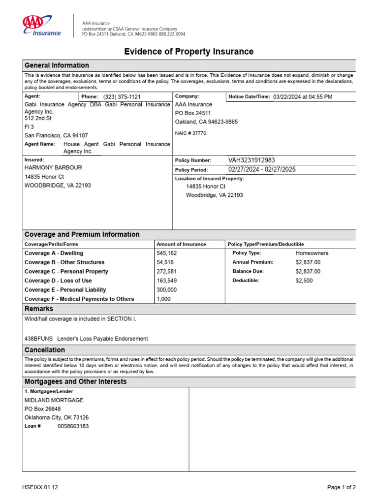 Policy Documents | PDF | Insurance | Financial Risk