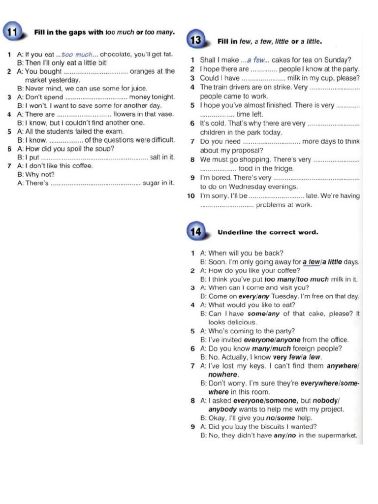 Quantifiers-2 A2 | PDF