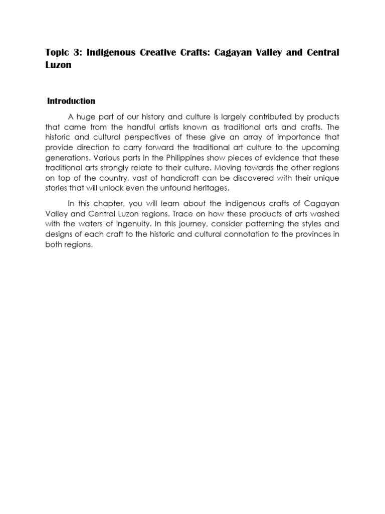 4 Cagayan Valley and Central Luzon | PDF | Weaving | Bead