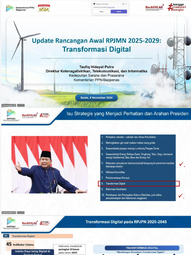 Presentasi Bappenas 20241104 | PDF