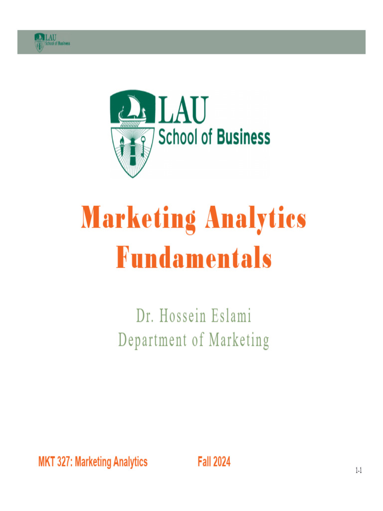 1 Marketing Analytics Fundamentals | PDF | Analytics | Marketing