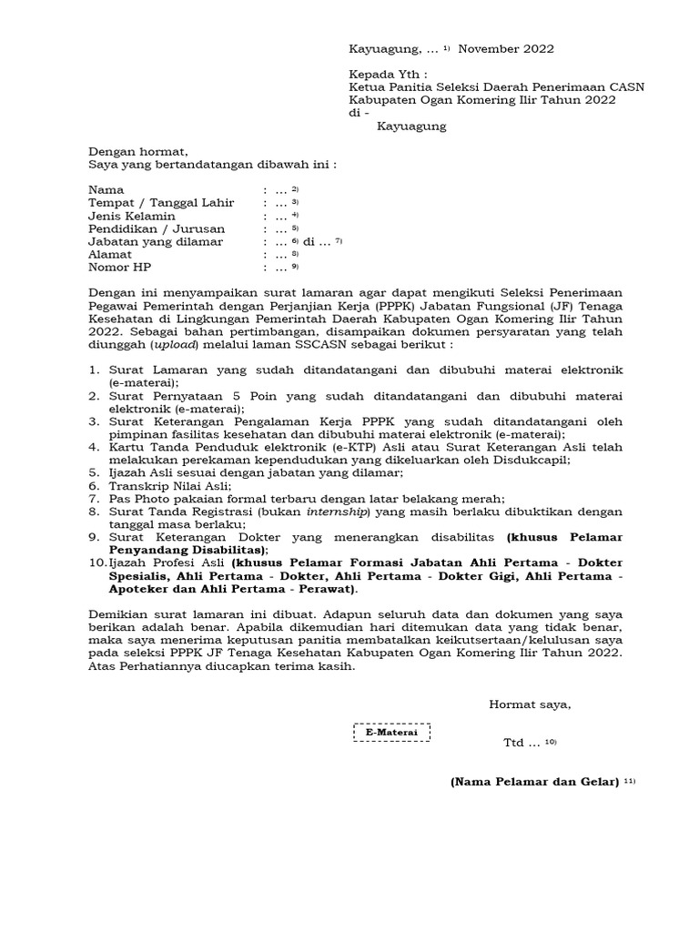 Lampiran III - Surat Lamaran | PDF