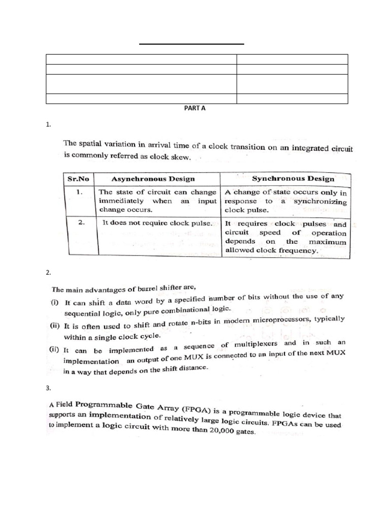 EC3552 VLSI & Chip Design Test II | PDF