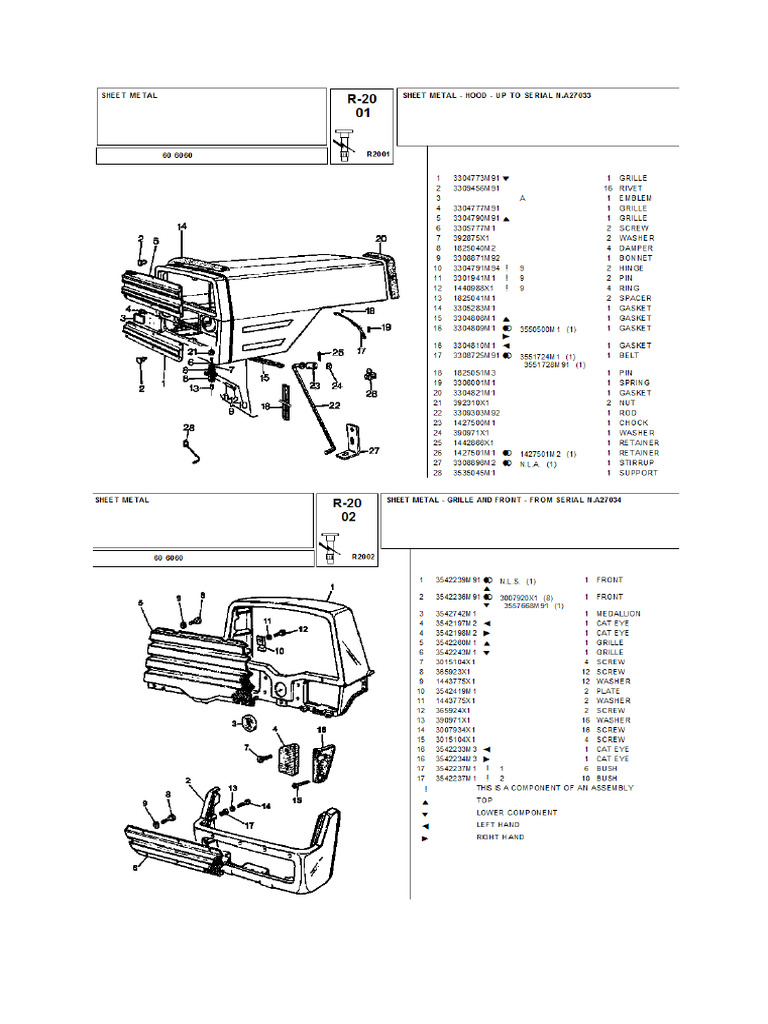 Landini 6060 - Parts Catalog | PDF
