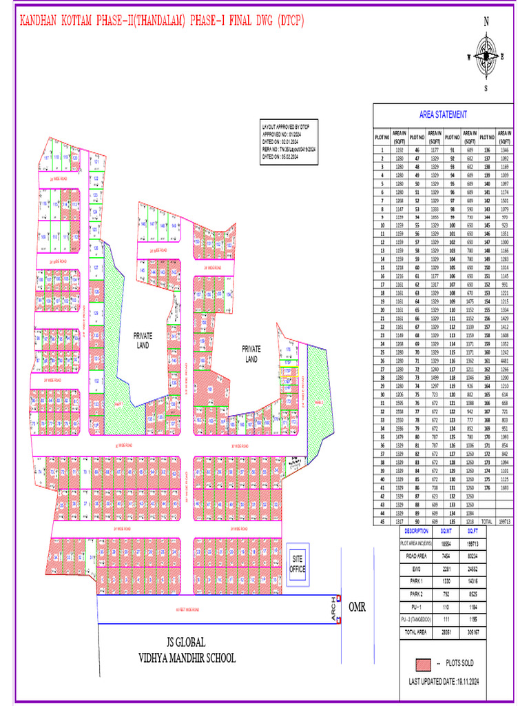 Kandhan Kottam Final Phase II Layout Drawing - 19.11.2024 | PDF