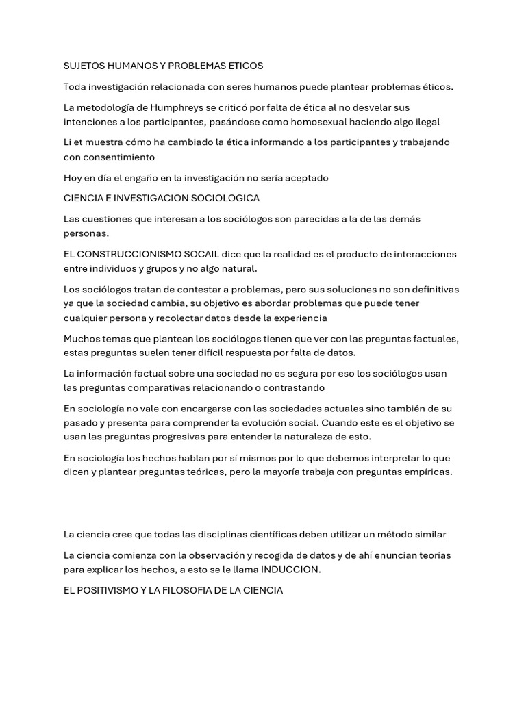 Tema 2 Sociología Antony Giddens 2022 | PDF | Método científico | Sociología