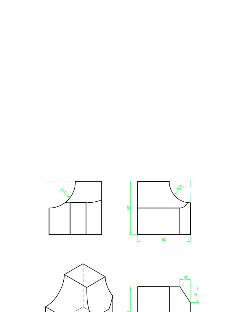 Tehnicko Crtanje Racunarske Vezbe 08 Primer 1 | PDF