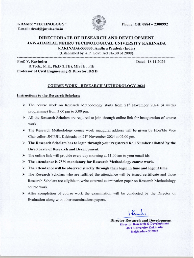 Instructions To The Scholars - Research Methodology-2024 | PDF | Computers