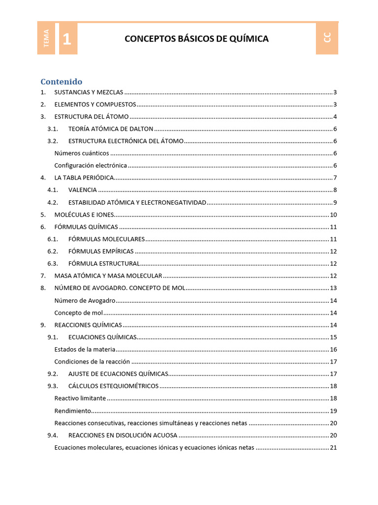Conceptos Básicos de Química | PDF | Química | Compuestos químicos