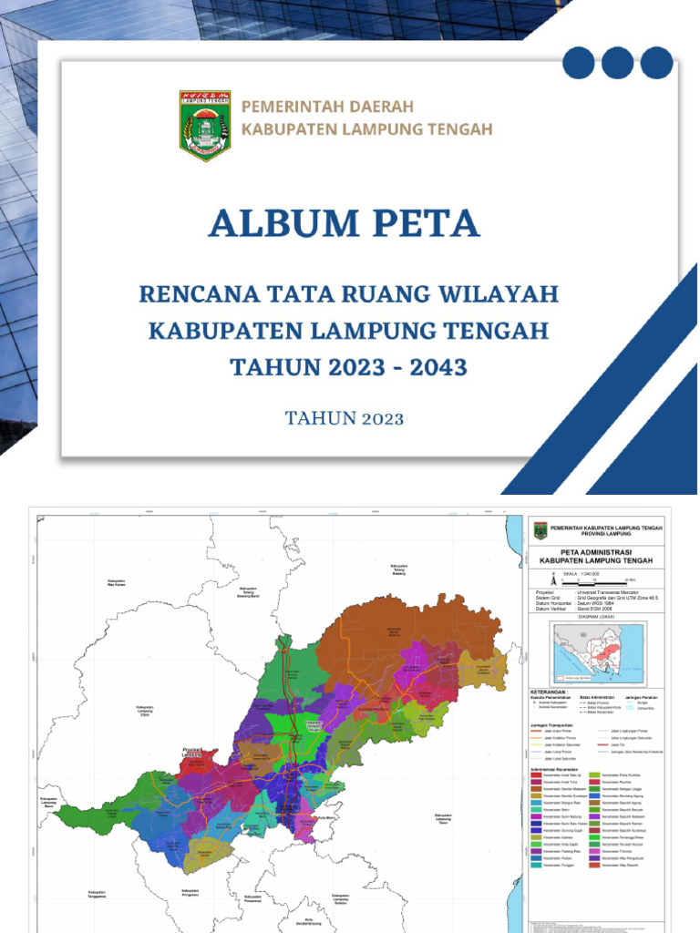 Album Peta RTRW Kabupaten Lampung Tengah Tahun 2023-2043 | PDF