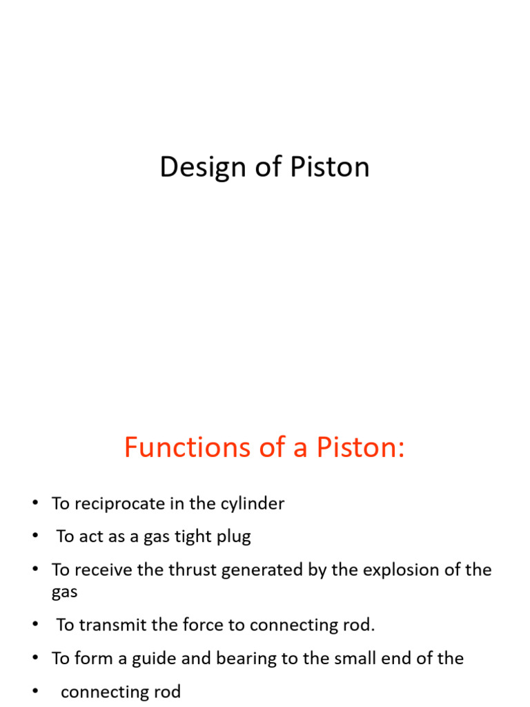 Design of Pistons - Ras | PDF | Piston | Applied And Interdisciplinary Physics