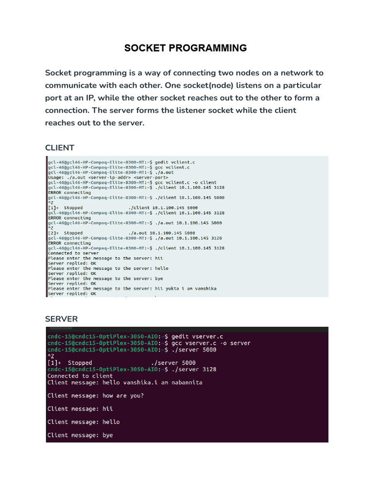 Socket Programming | PDF | Business | Technology & Engineering