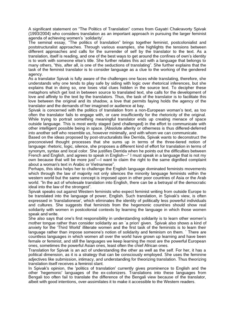 Hegemonic Languages of The Ex-Colonizers | PDF | Postcolonialism | Feminism