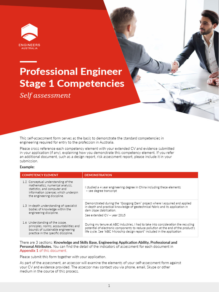 Engineer Australia - Professional Engineer Stage 1 Competencies | PDF | Engineering | System