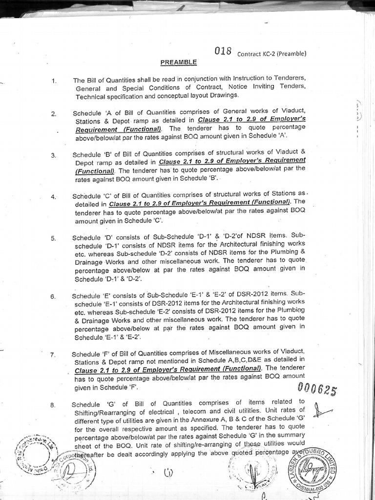 Contract Kc02 Boq 1 | PDF