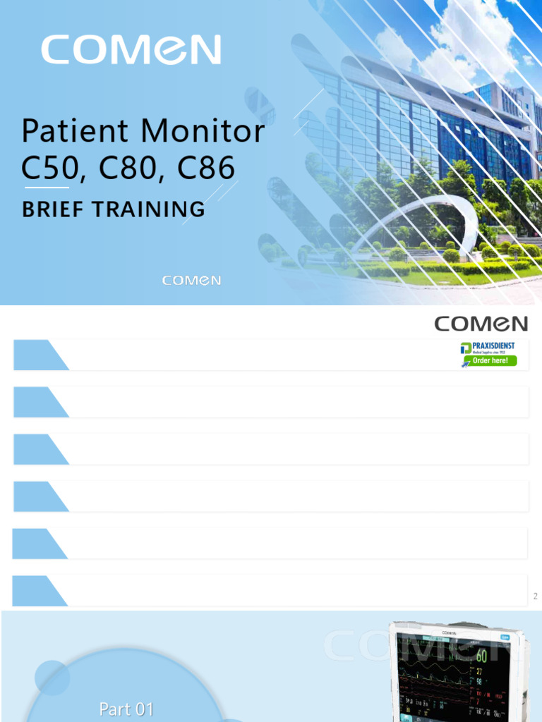Comen c80 Patient Anaesthesia Monitor Brief Training | PDF | Blood Pressure | Electrocardiography