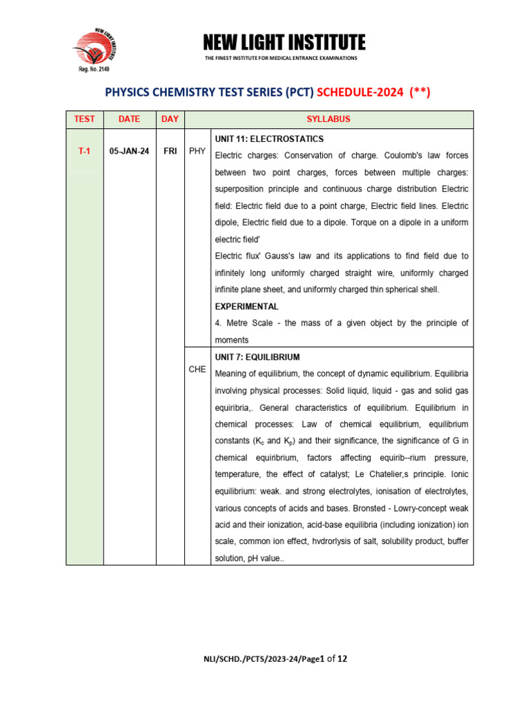 3-PCT Schedule 23-24 AMAN - 27-12-2023 | PDF