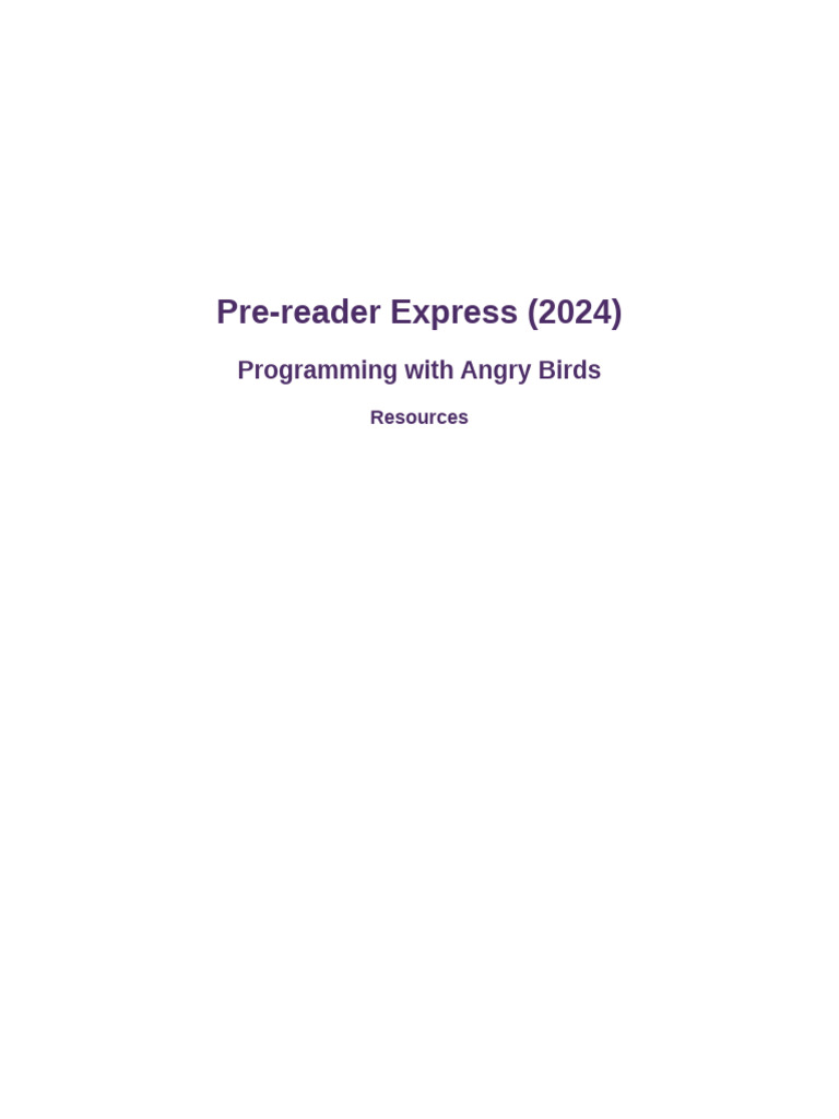 Pre-reader Express 2024 Overview | PDF | Career & Growth | Self-Improvement