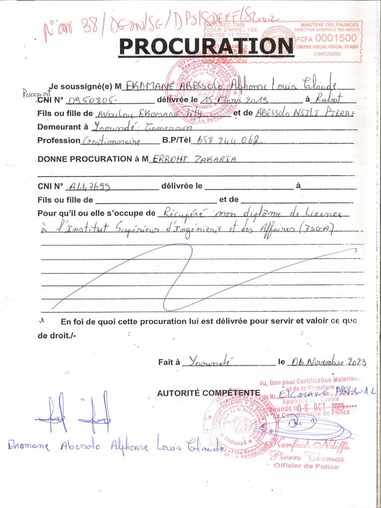 Procuration 0380 | PDF